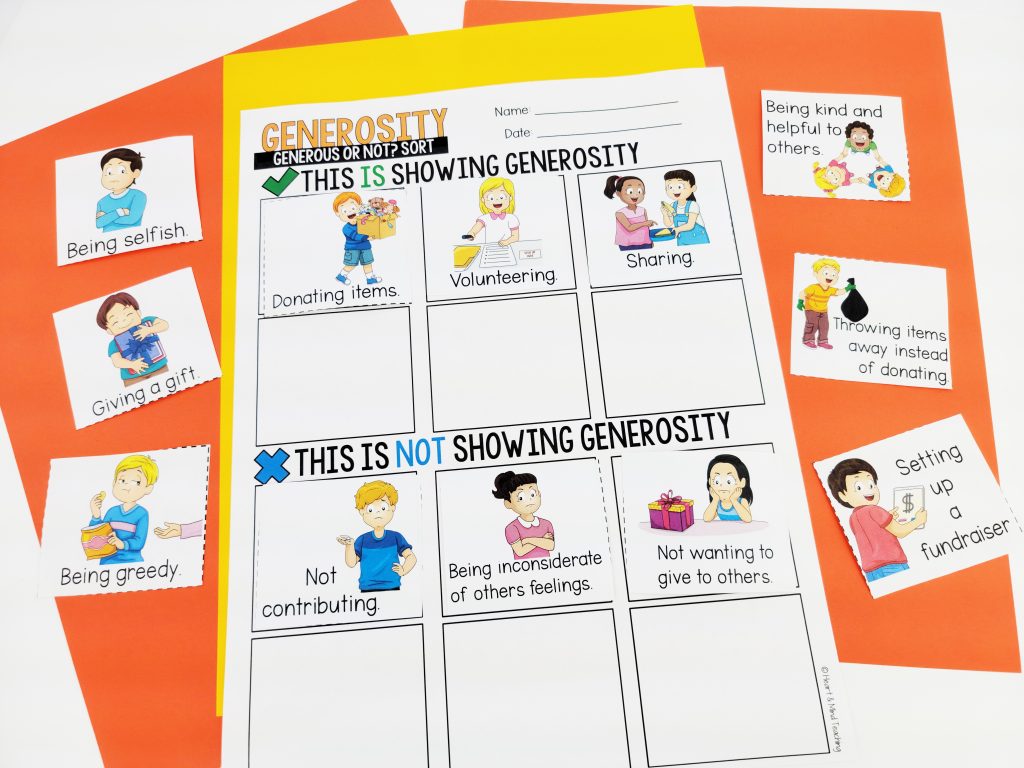 Generosity - Character Education & Social Emotional Learning - Heart ...