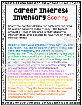 Career Interest Survey for Career Exploration - Printable & Digital ...