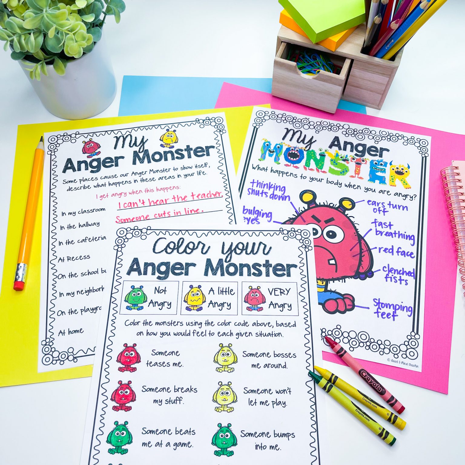 My Anger Monster activity - Heart and Mind Teaching