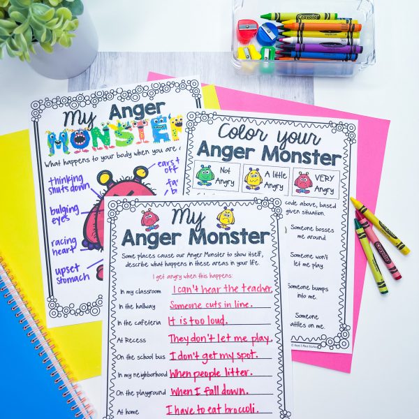 My Anger Monster activity - Heart and Mind Teaching