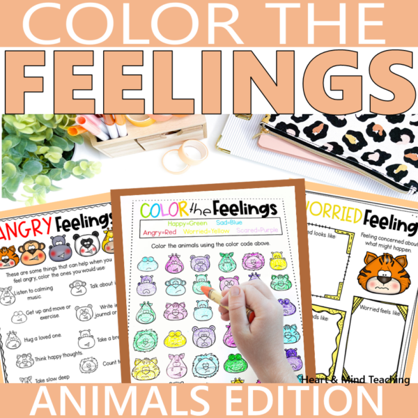 Color the Feelings Animals Edition - Heart and Mind Teaching