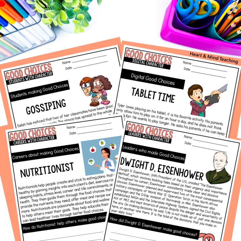 Teaching Making Good Choices in the Classroom - Heart and Mind Teaching