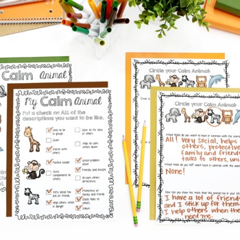 My Angry & Calm Animal for Anger Management Google Classroom Distance ...