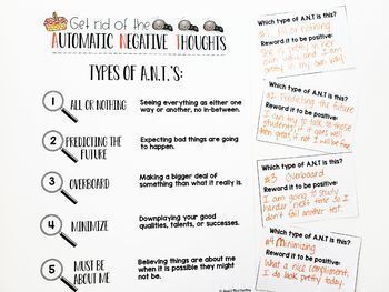 Get rid of the Automatic Negative Thoughts - Positive Thinking Activity ...