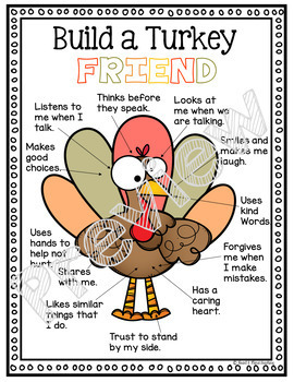 Build a Turkey Friend activity - Heart and Mind Teaching