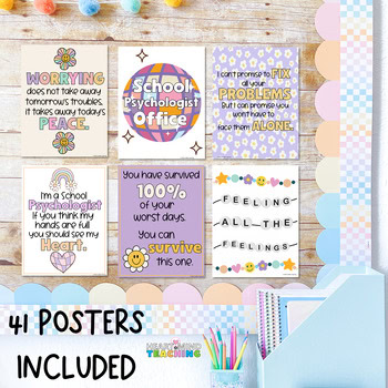 Pastel Pop School Psychologist Office Decor - Heart and Mind Teaching