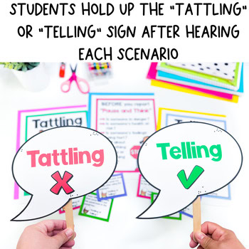 Tattling VS Telling - Tattling Lesson - Heart and Mind Teaching