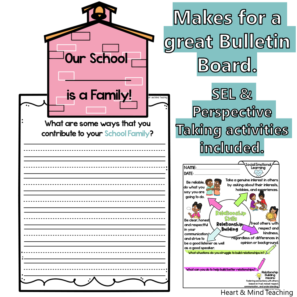 Our School is a Family Book Companion Lesson - School Community - Heart ...