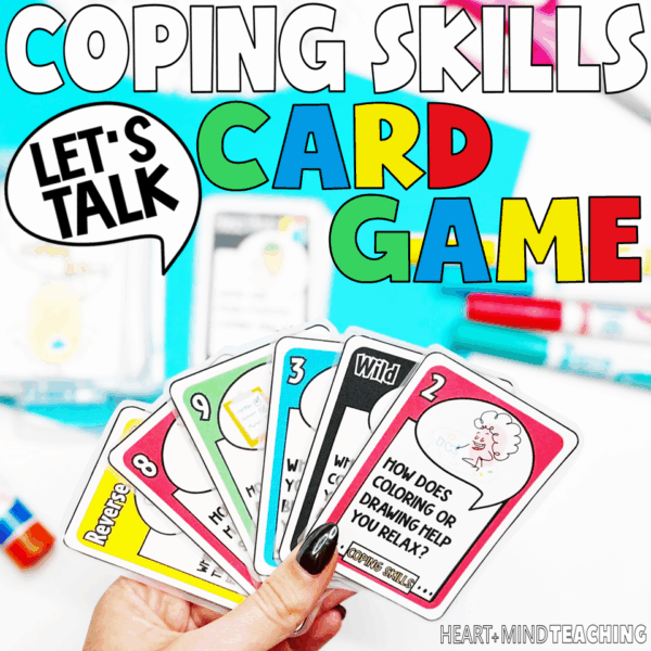 Coping Skills Card Game - SEL playing cards - Heart and Mind Teaching