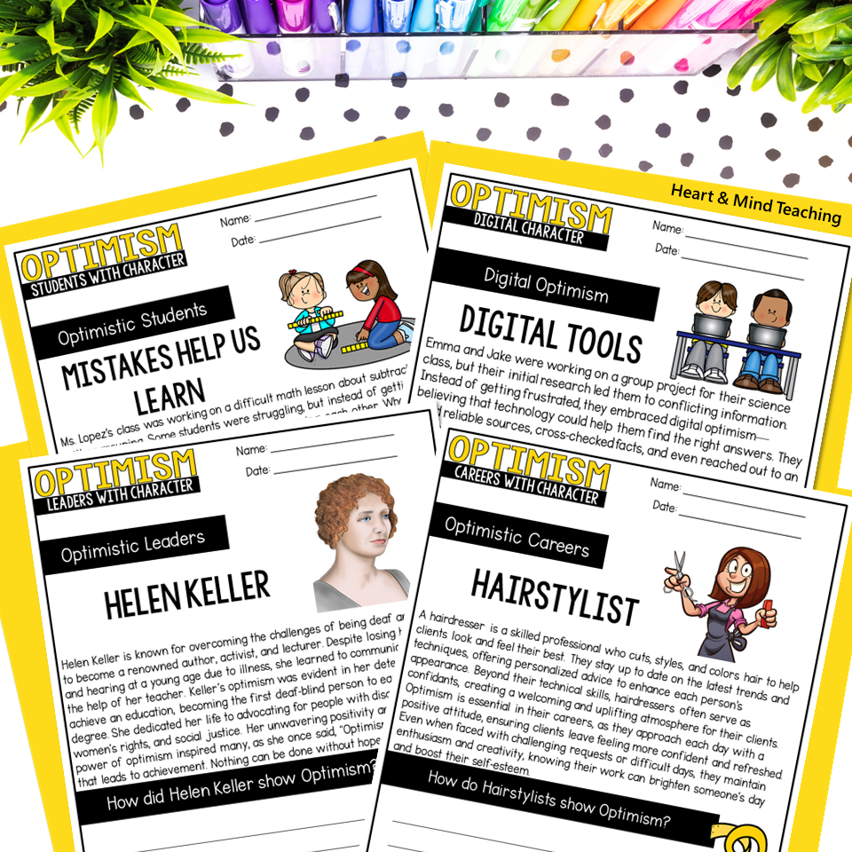 Optimism - Character Education & Social Emotional Learning - Heart and ...
