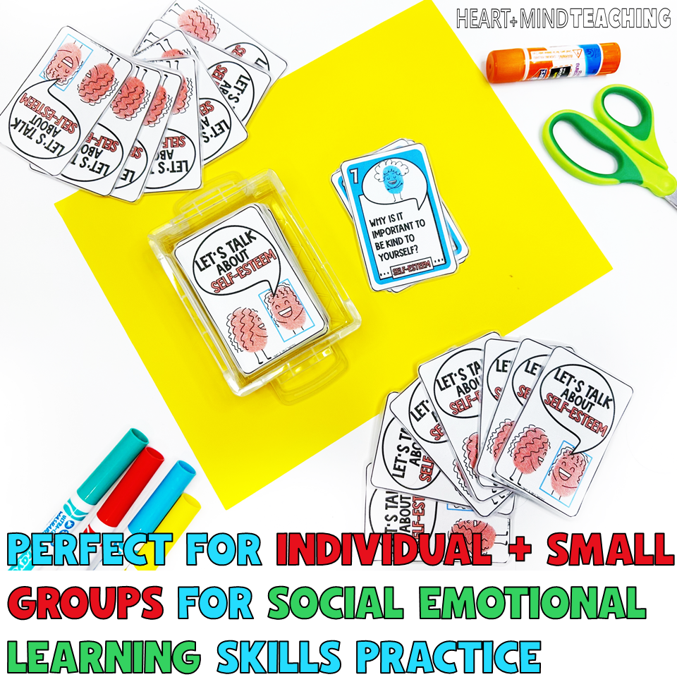 Self-Esteem Card Game - SEL playing cards - Heart and Mind Teaching