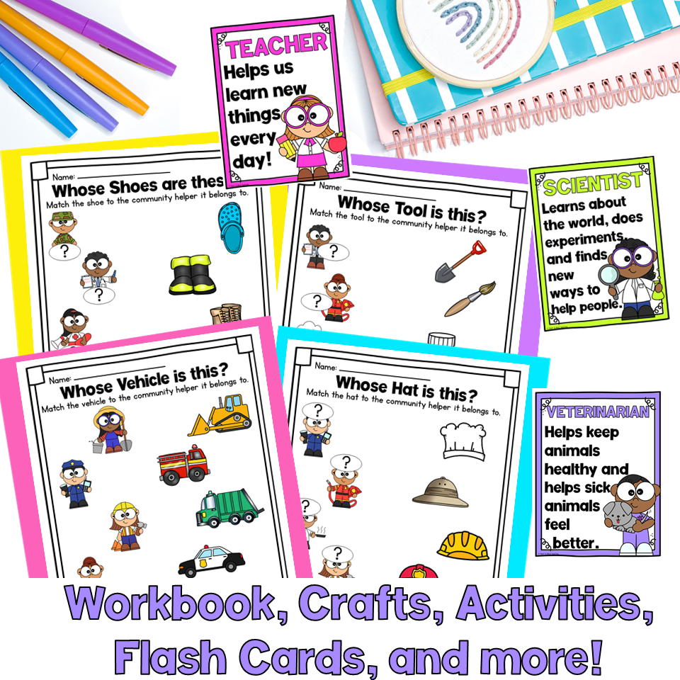 Community Helpers - Pre-k and Kindergarten - Heart and Mind Teaching