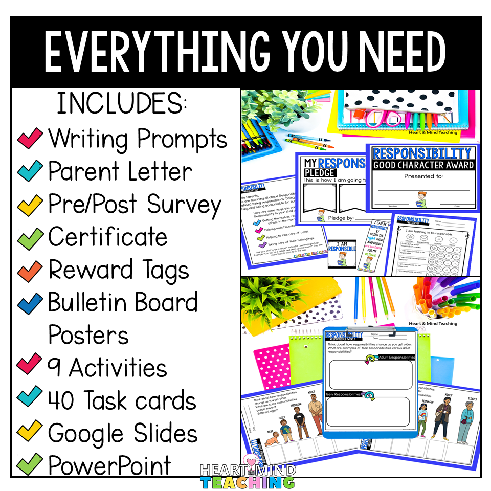 Responsibility - Middle School Character Education - Heart and Mind ...