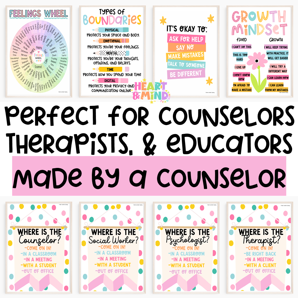 20 Posters for Counselors & Therapists - Classroom & Office Decor ...